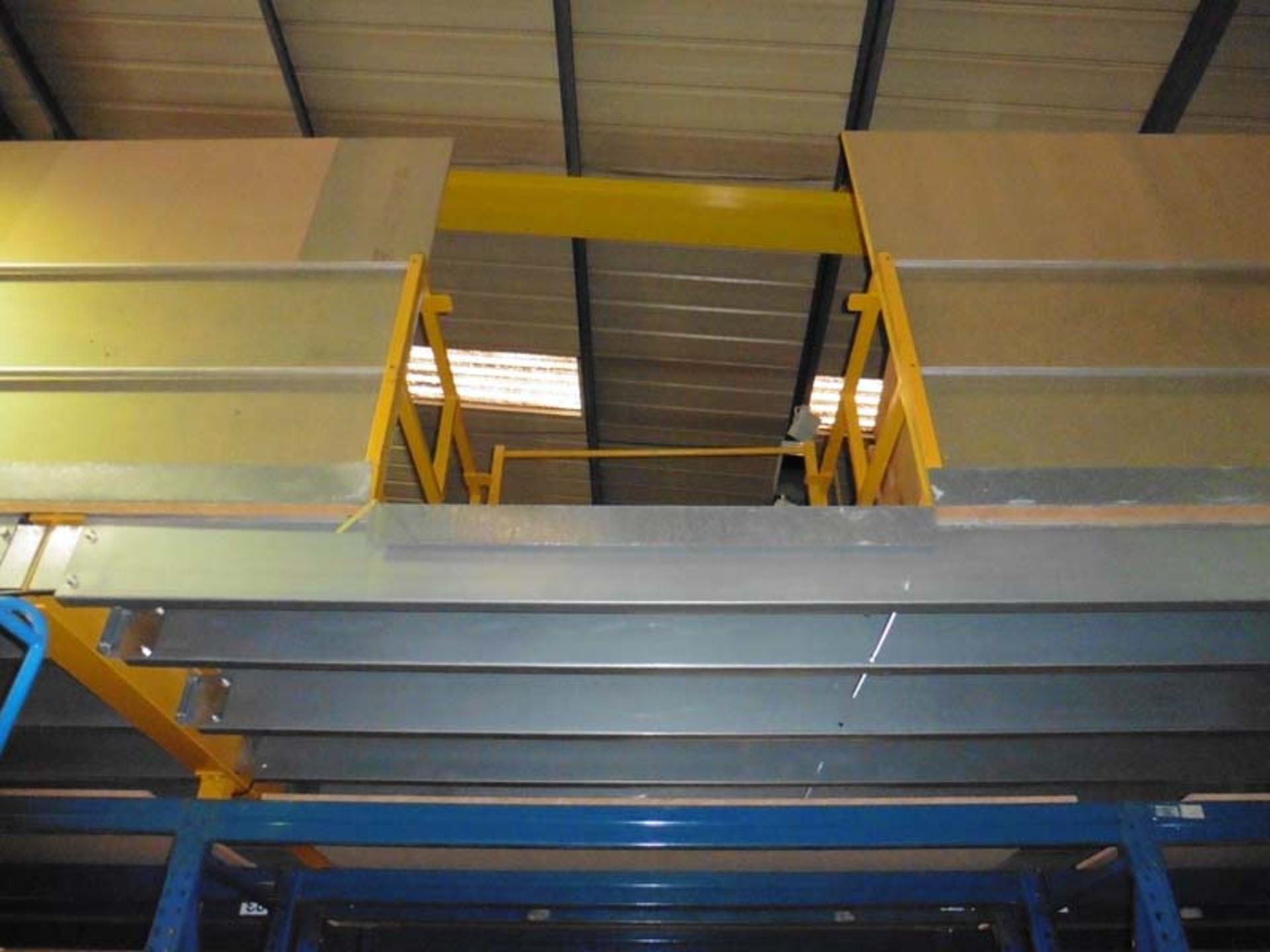 Mezzanine floor, as fitted, with 2 staircases, forklift loading bay ...