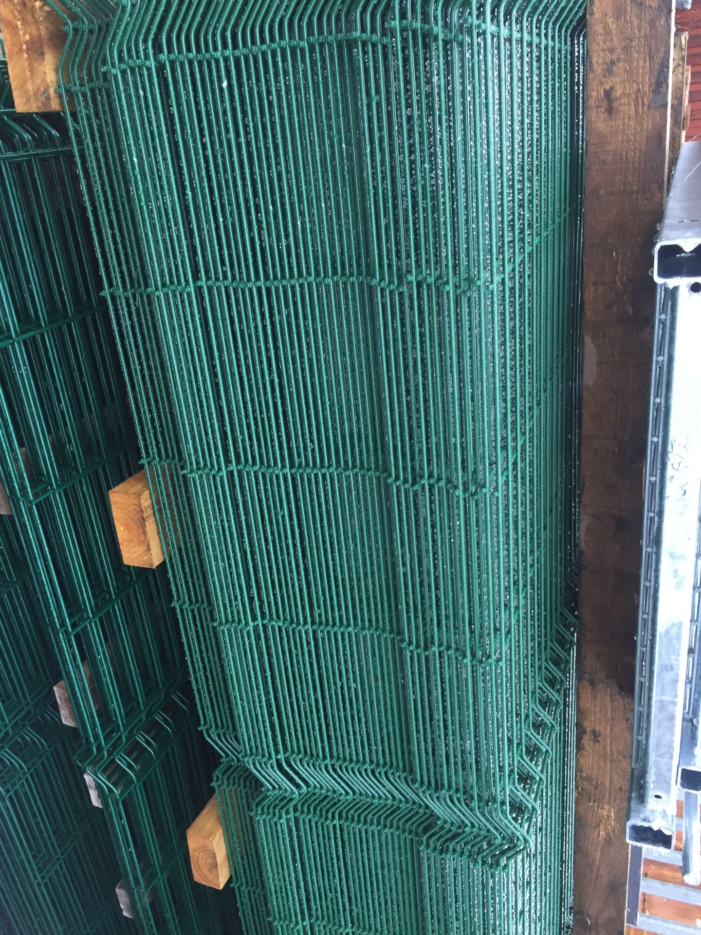 100 x New Green Mesh Fence Panels 1750mm high x 3000mm wide. Located Nr ...