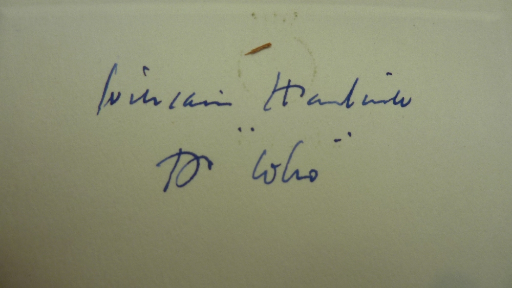 WILLIAM HARTNELL, THE FIRST DR WHO; two autographs, both with ...
