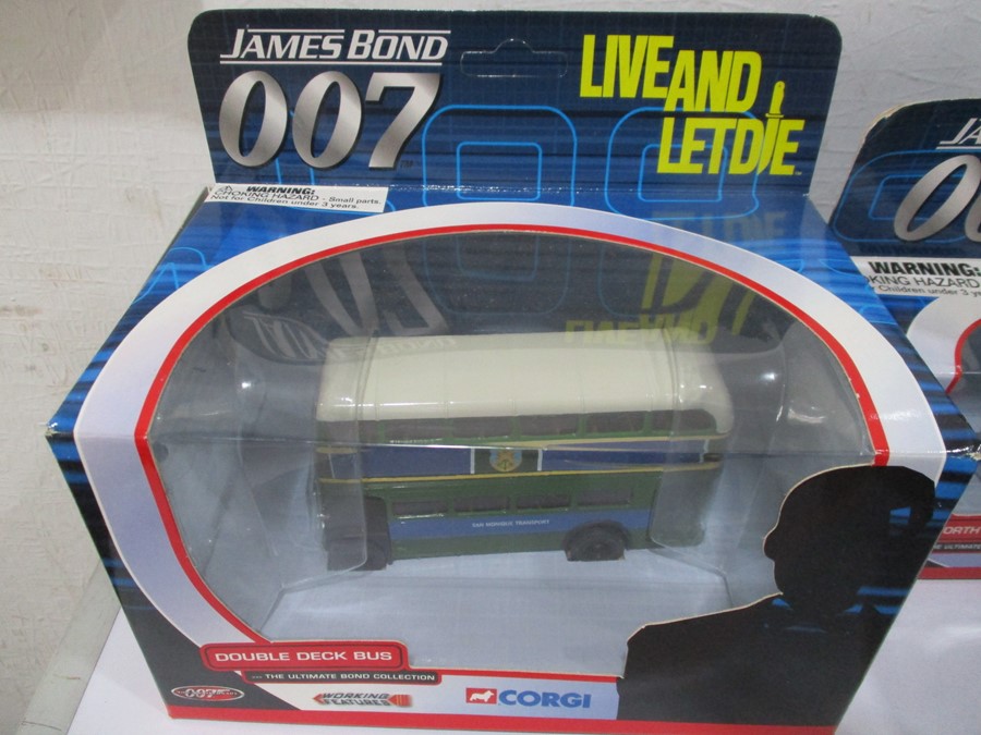 A collection of 20 Corgi James Bond 007 vehicles including Moonraker ...