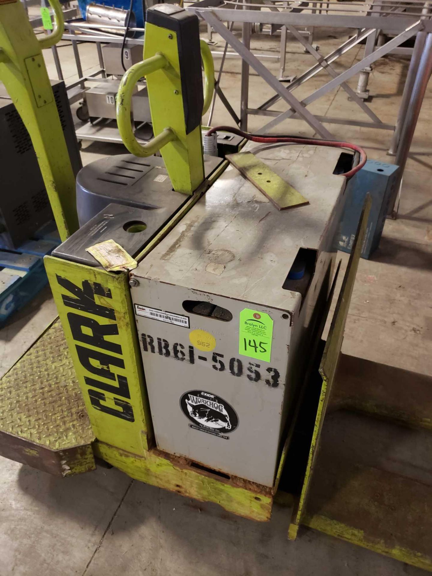 Clark 24v Electric walk behind / ride on power pallet jack extra long ...