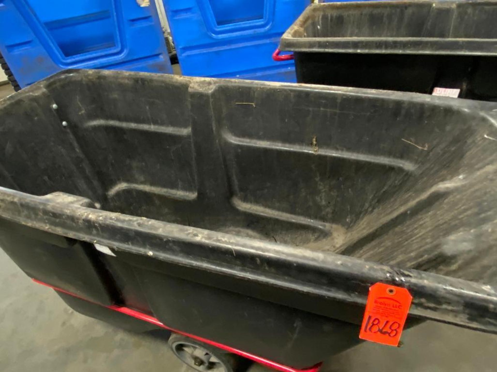 Uline Rubbermaid style trash hopper cart. All items at Ahilleas ...
