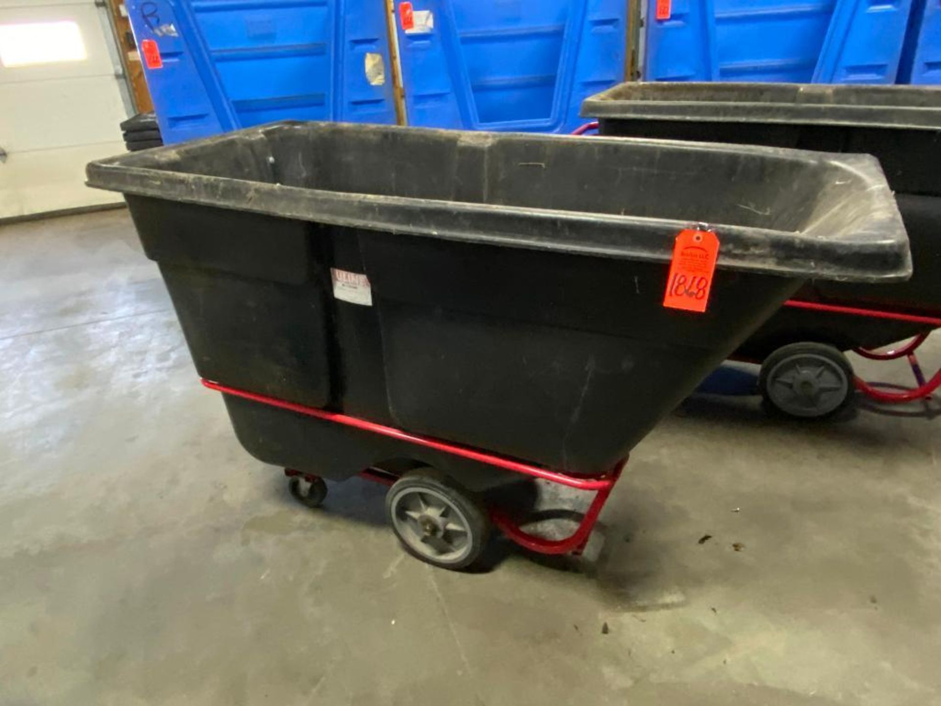 Uline Rubbermaid style trash hopper cart. All items at Ahilleas ...