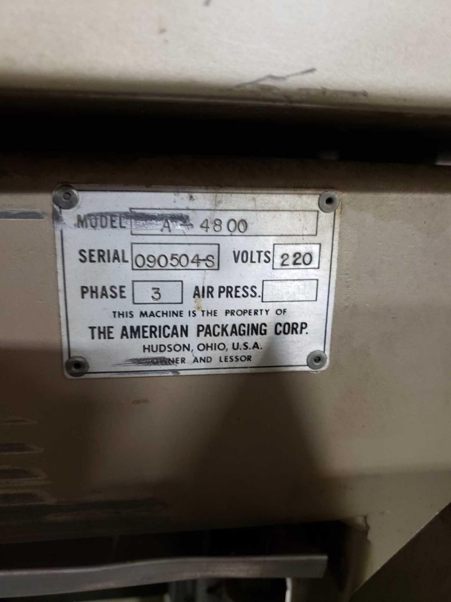 AmPak model A-4800 skin packaging shrink film machine with vented hood ...
