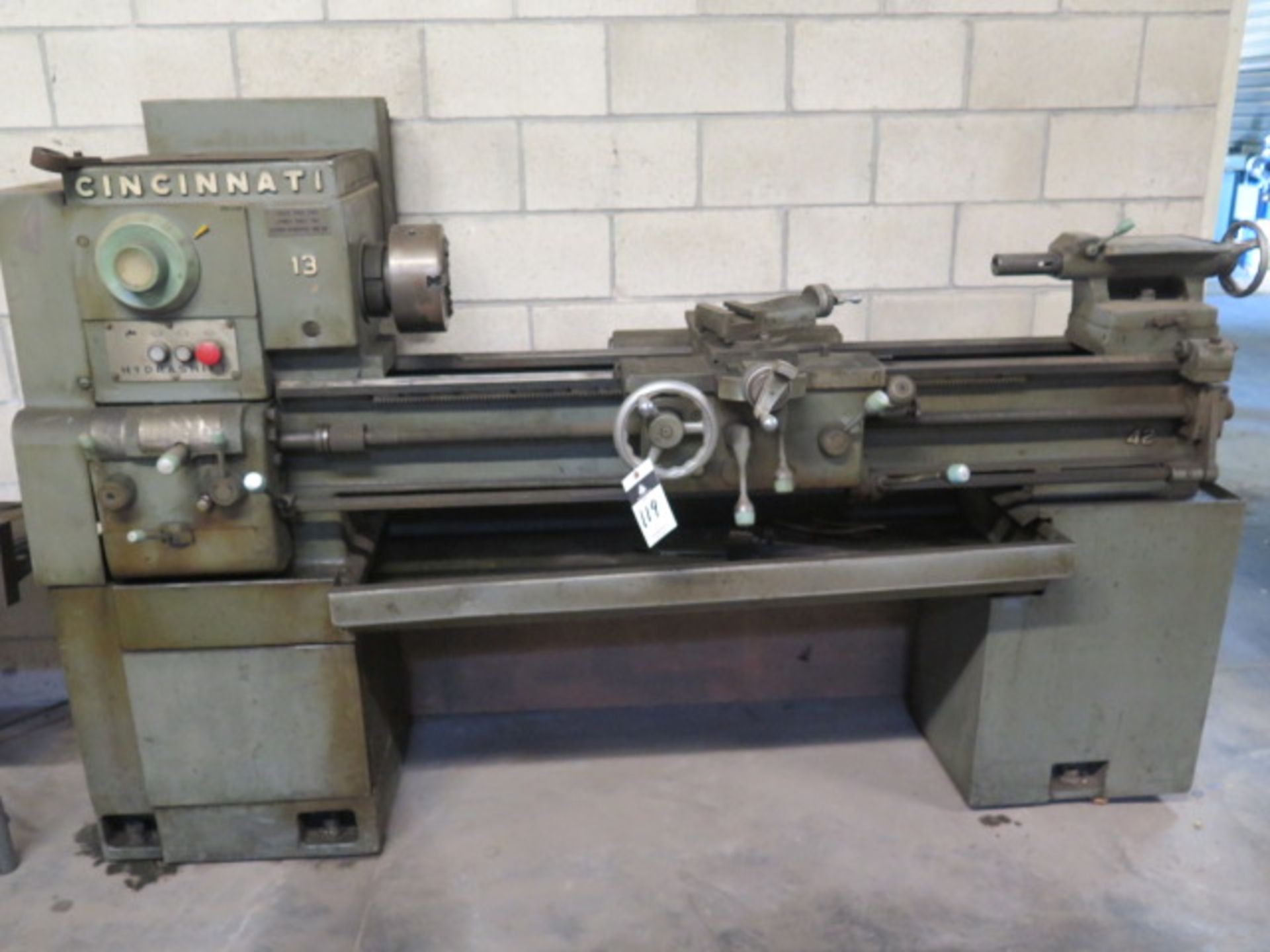 Cincinnati 13 13" x 48" Hydrashift Lathe w/ 53-1800 RPM, Inch Threading ...