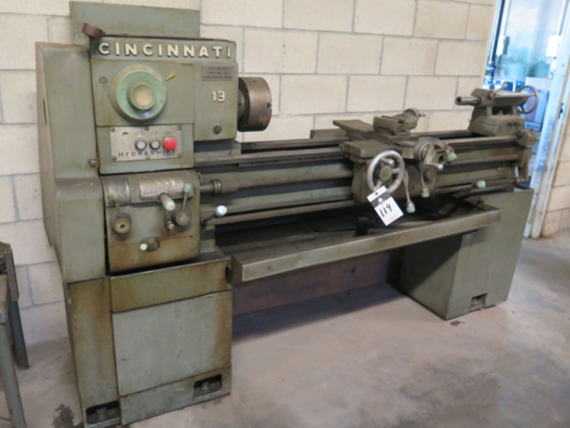 Cincinnati 13 13" x 48" Hydrashift Lathe w/ 53-1800 RPM, Inch Threading ...