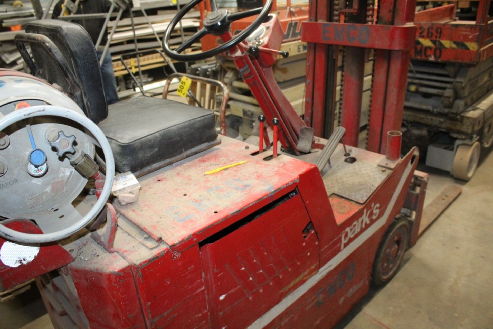 BAKER MODEL F1D-020 LP FORKLIFT S/N 40234: 2,000 LB. LIFT CAPACITY