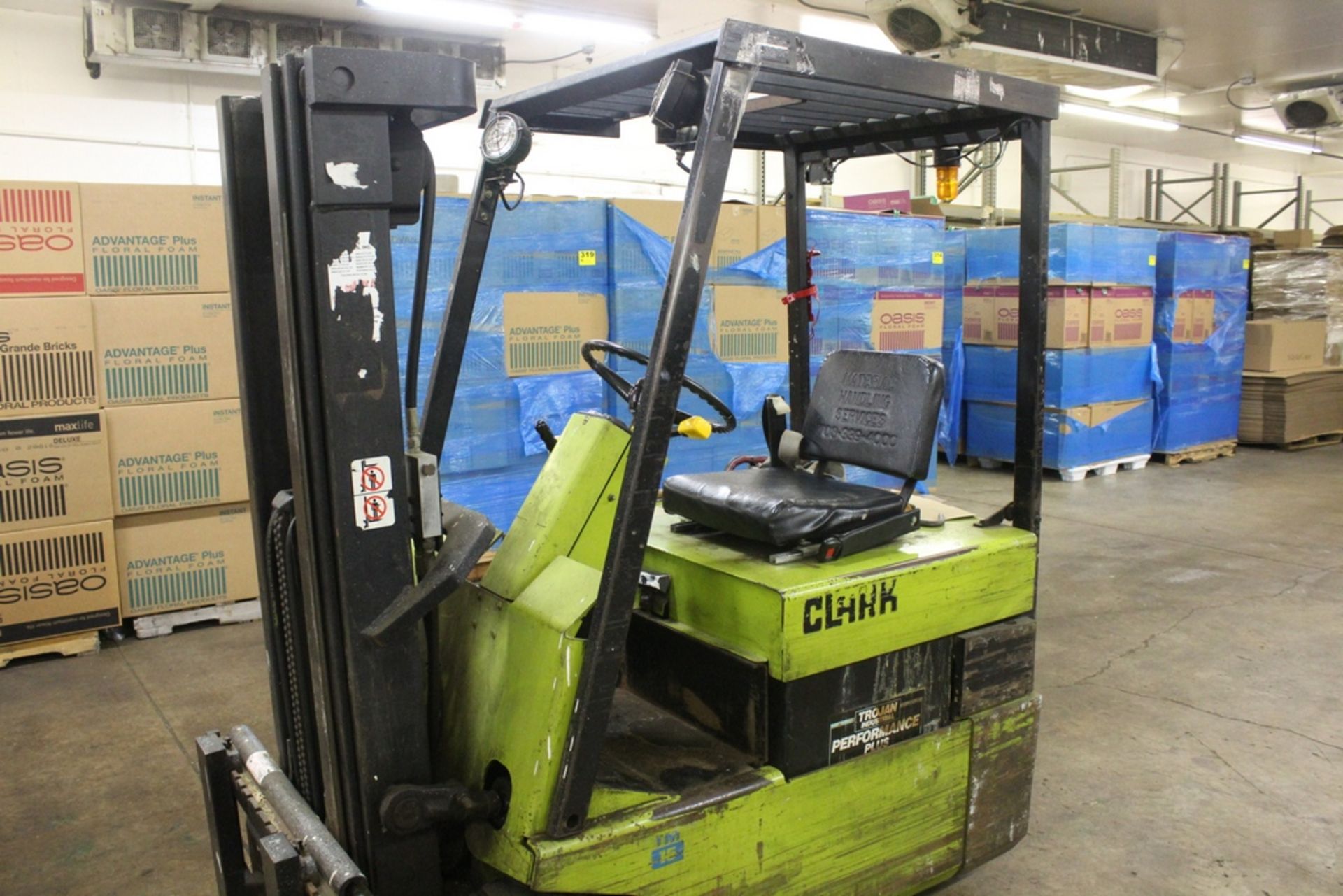 CLARK 2800 LB. MODEL TM15 ELECTRIC FORKLIFT TRUCK, S/N TM247-841-6846FB ...