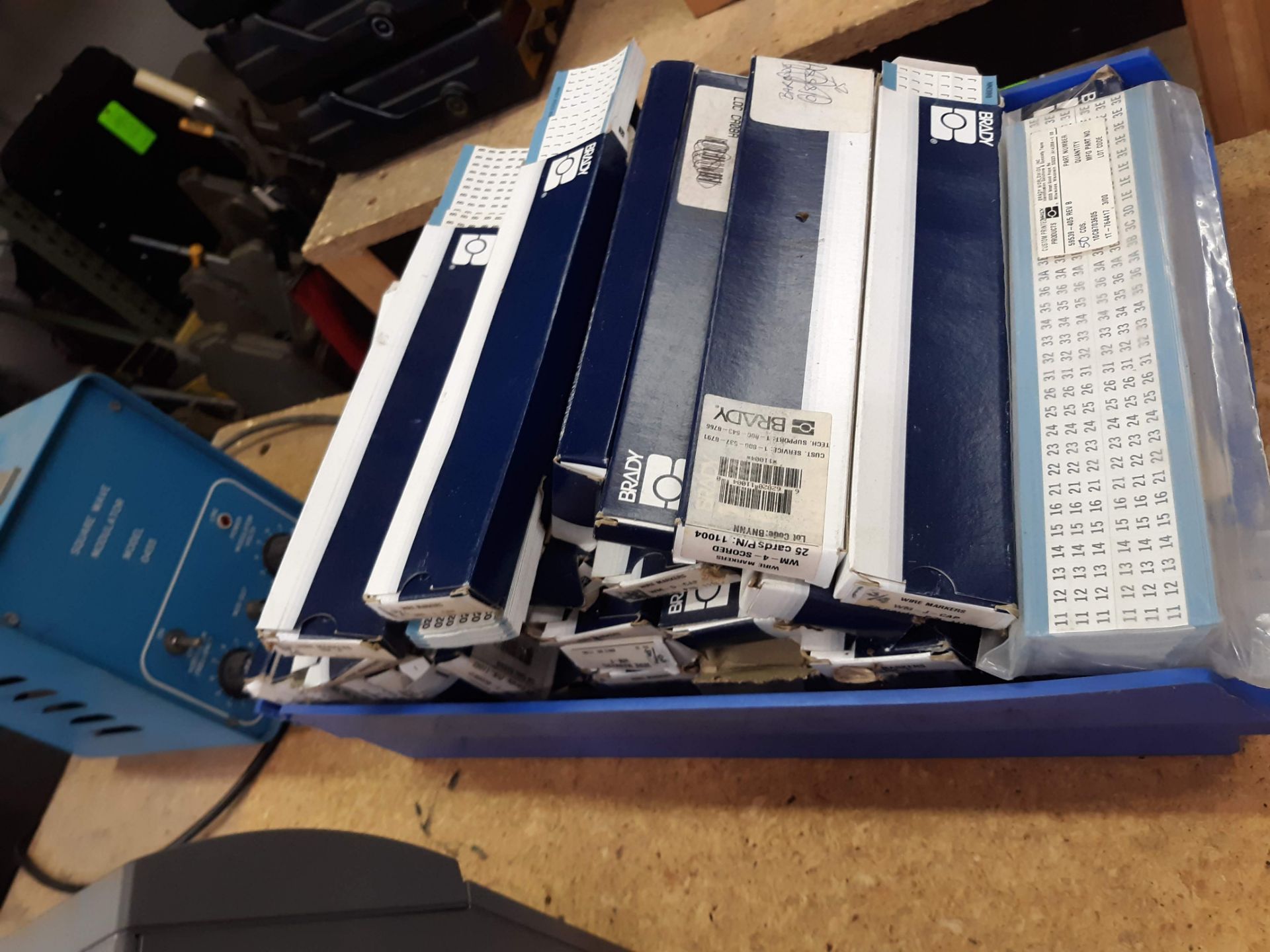 (1) BRADY THERMAL PRINTER MODEL-BP-PR300PLUS (1) BIN OF BRADY WIRE ...
