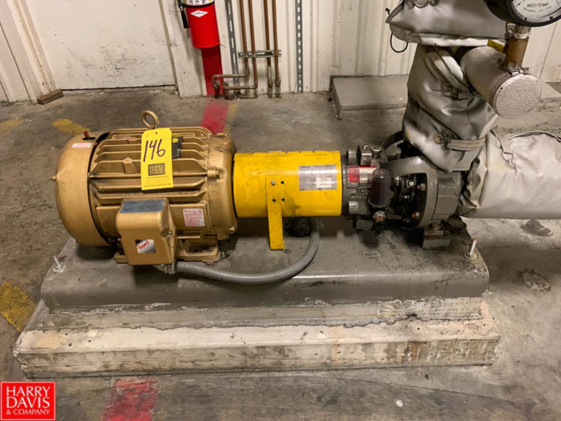 Flowserve 15 HP Pump, Model 1x3x2-62RC-5.56, Mounted on Steel Base ...