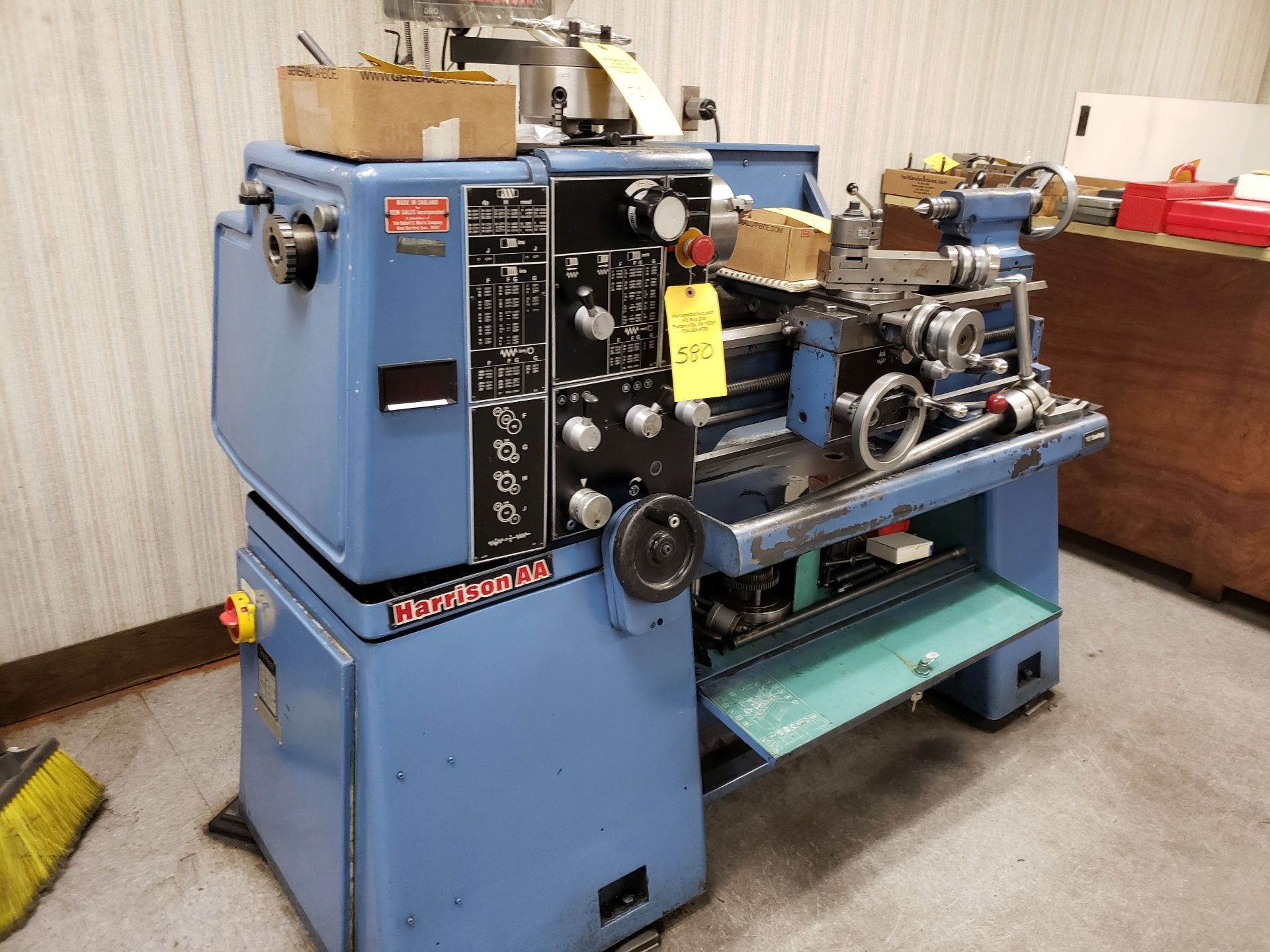 HARRISON AA 13"x24" LATHE VARIABLE SPEED CENTER LATHE, E/M THREADING ...