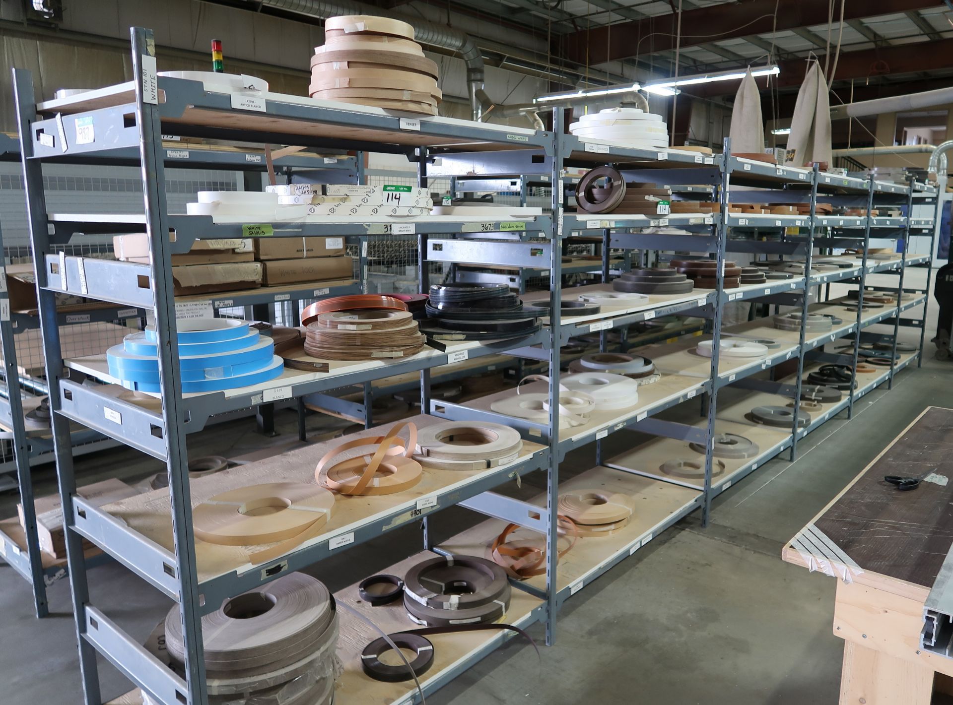 ALL EDGE BANDING MATERIAL ON SHELF UNIT