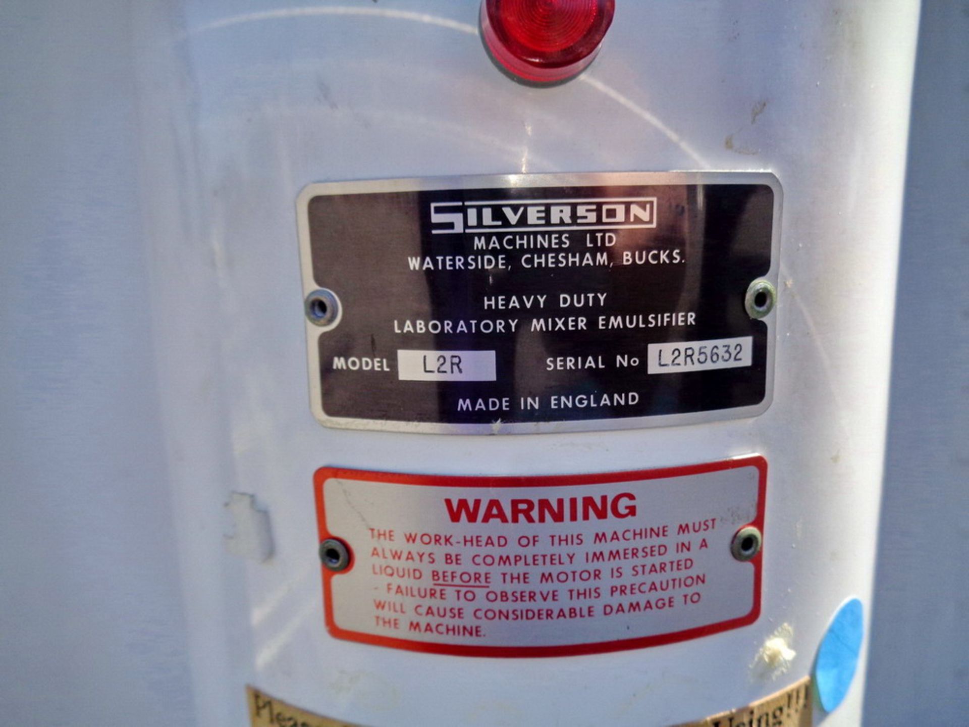 Silverson Lab Homomixer, Model L2R, S/N L2R5632, 1/60/110V/115V ALL ...