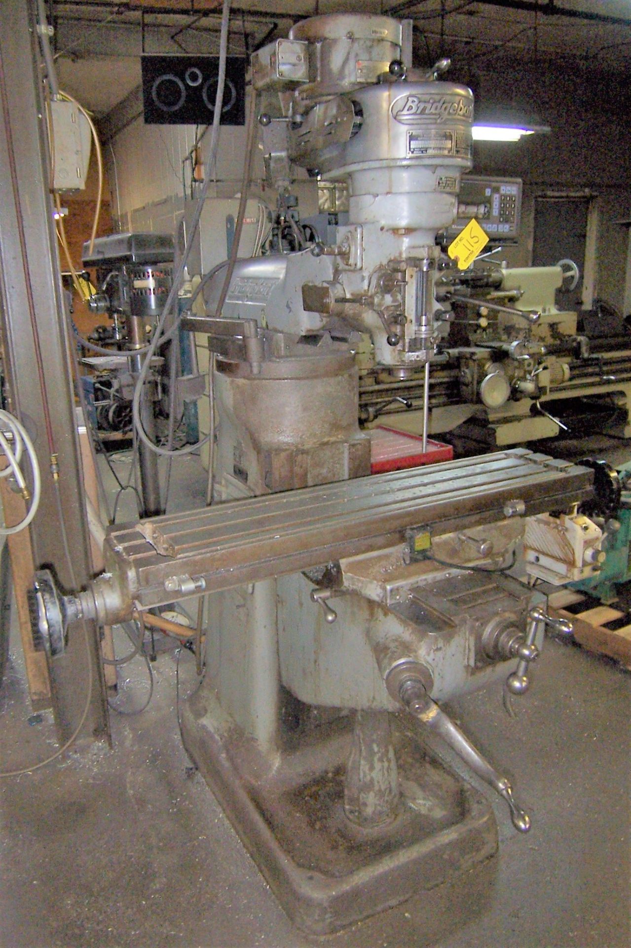 BRIDGEPORT 3/4 HP SINGLE PHASE VERTICAL MILLING MACHINE WITH 9" X 42 ...