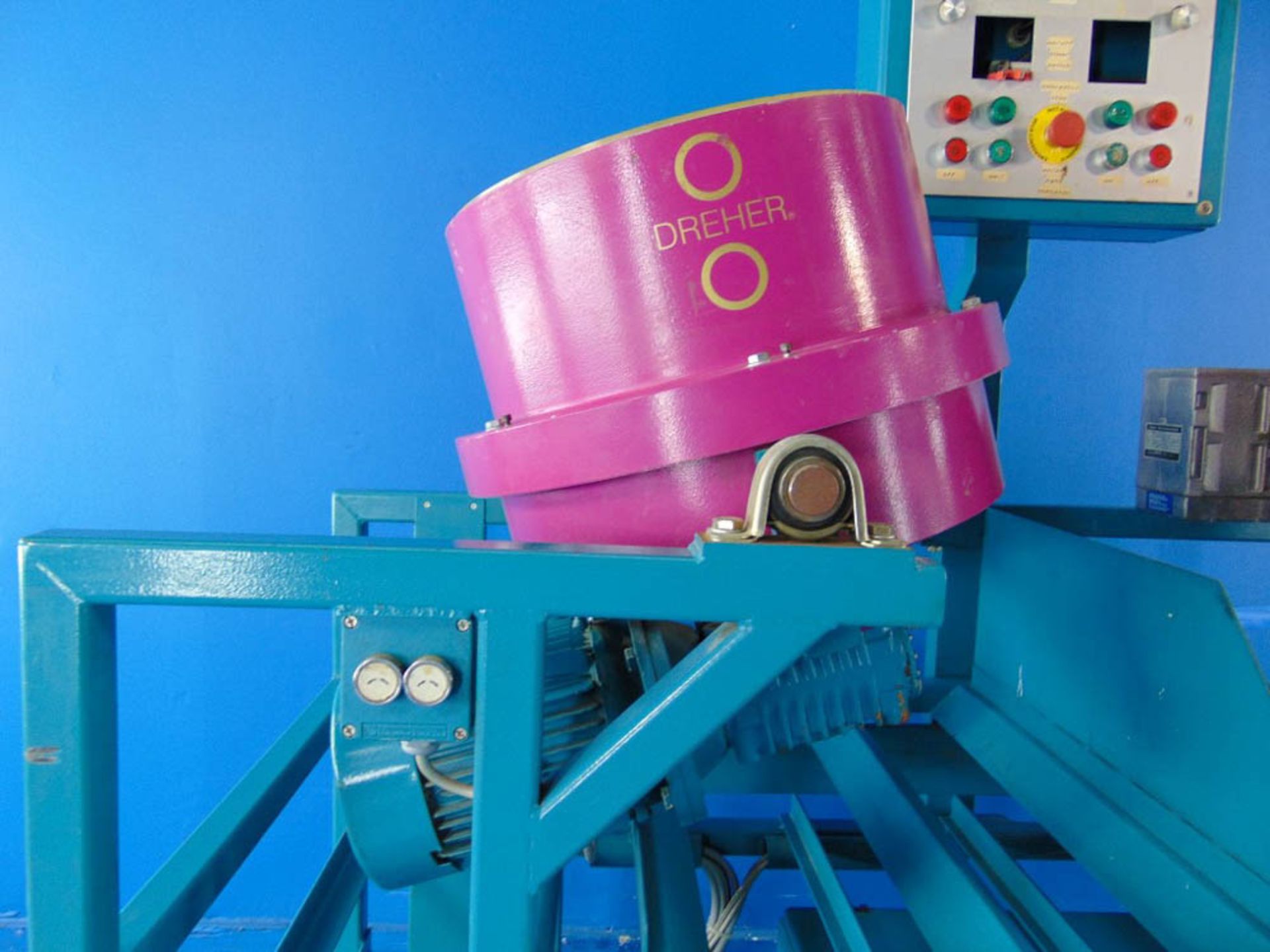 DREHER MDL. DT50 DUAL DISC TURBO CENTRIFUGAL DISC TUMBLING/DEBURRING ...