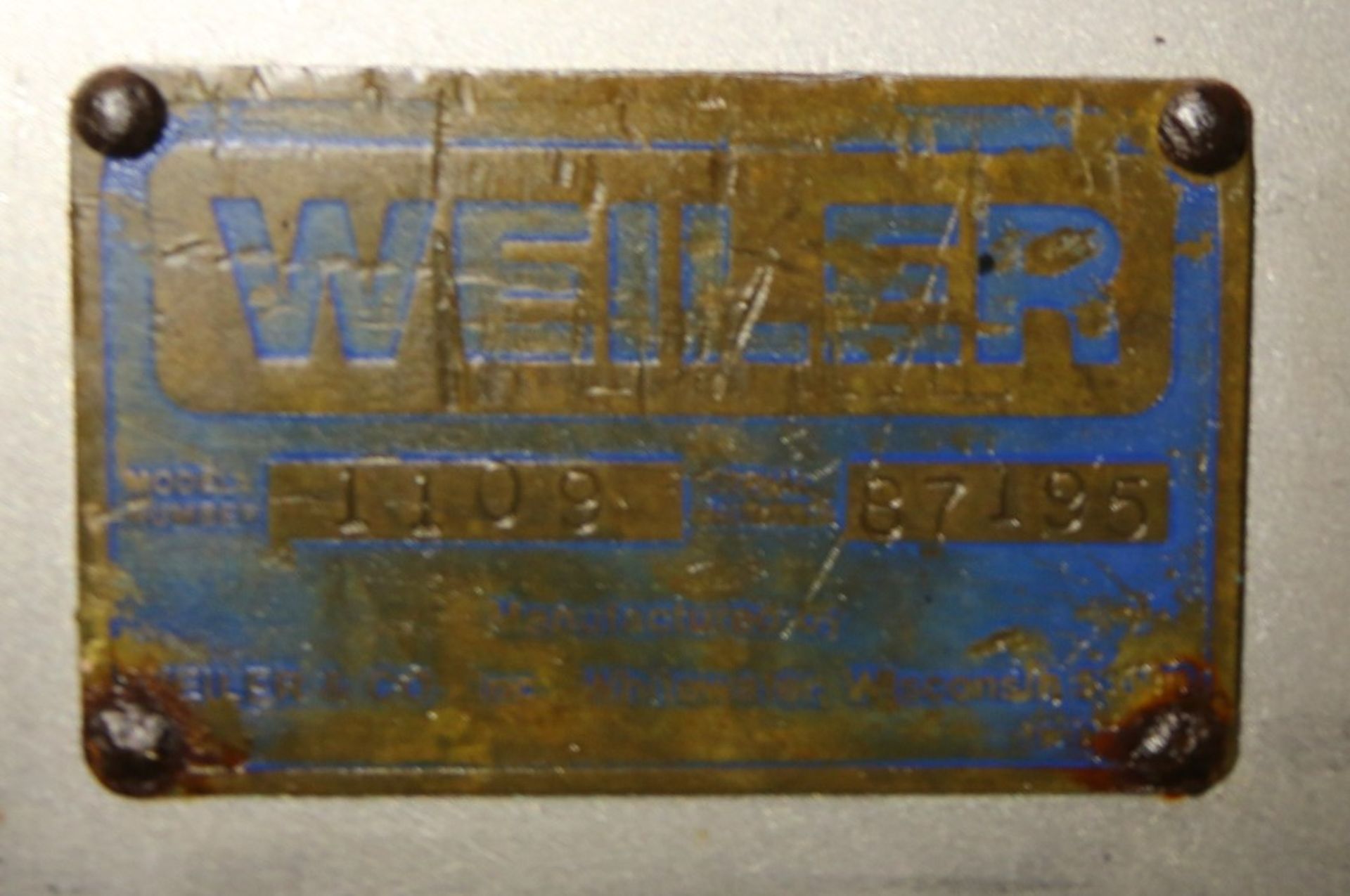 Weiler Meat Grinder, Model 1109, SN 87195, with 26" L x 20" W Steel ...