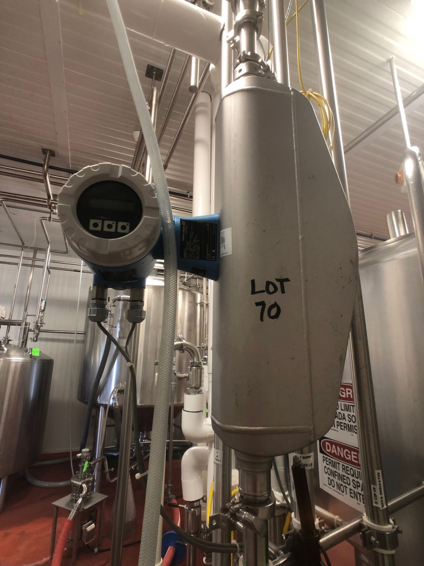 2015 Endress Hauser 1-1/2" Inline Flow Meter with Digital Readout ...