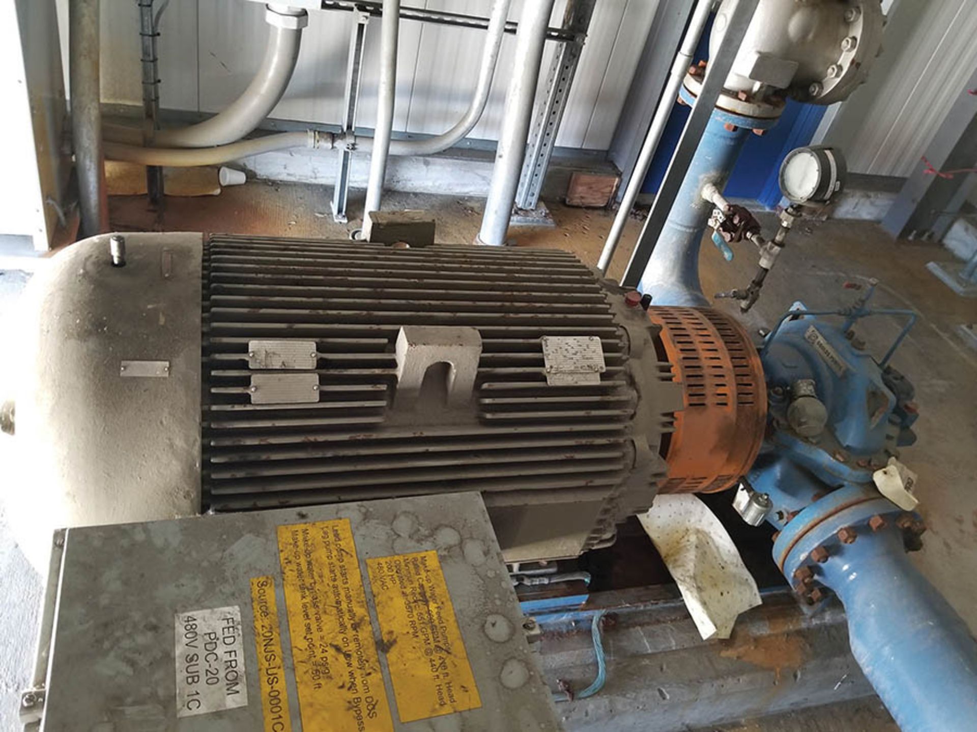 GE 200 HP EXTRA SEVERE DUTY AC MOTOR, 447TS FRAME, 60 HZ, 3 PH, TYPE KS ...