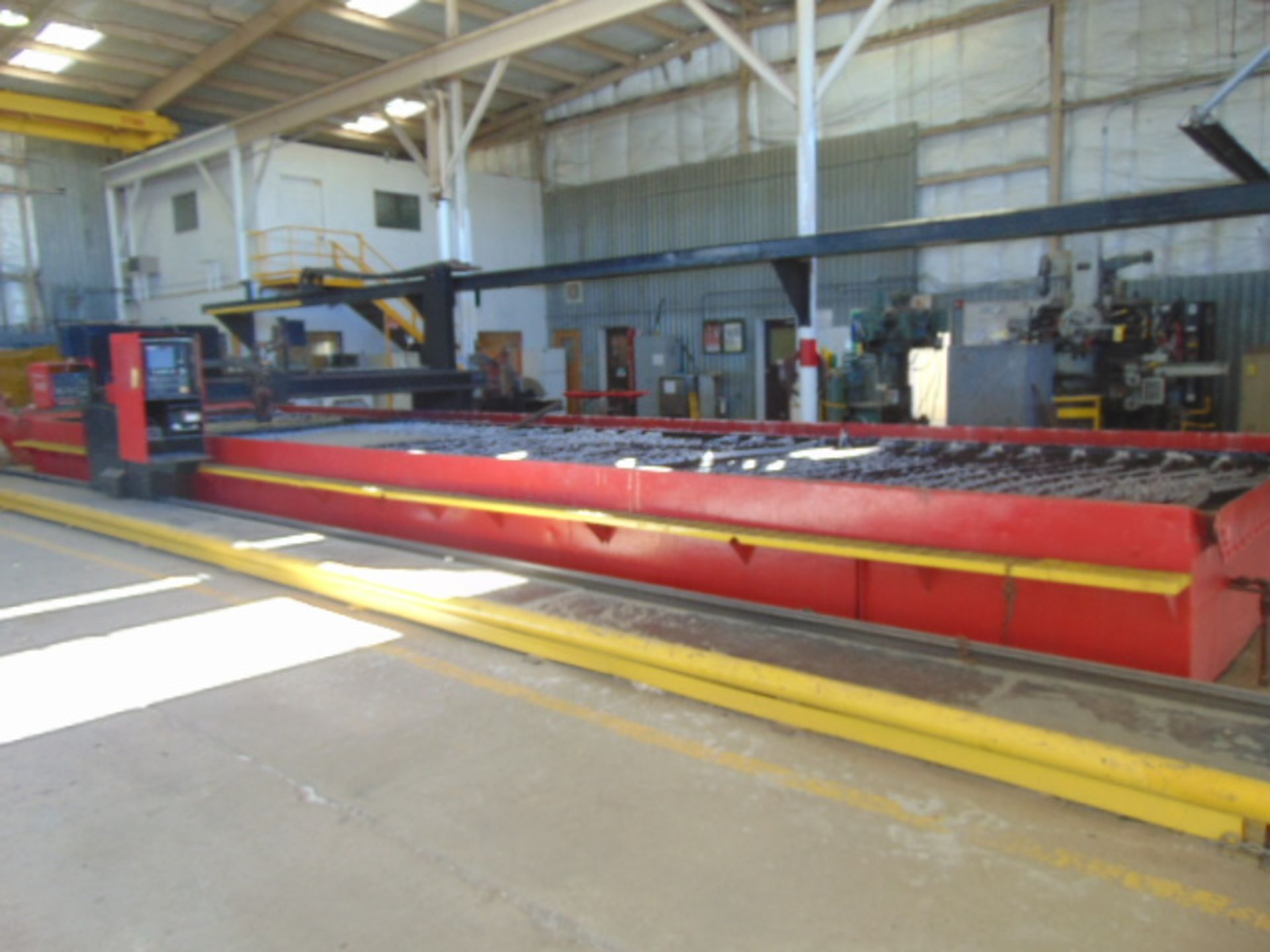CNC PLASMA SHAPE CUTTING MACHINE, LINDE CM 350 II RETROFITTED BURNY ...