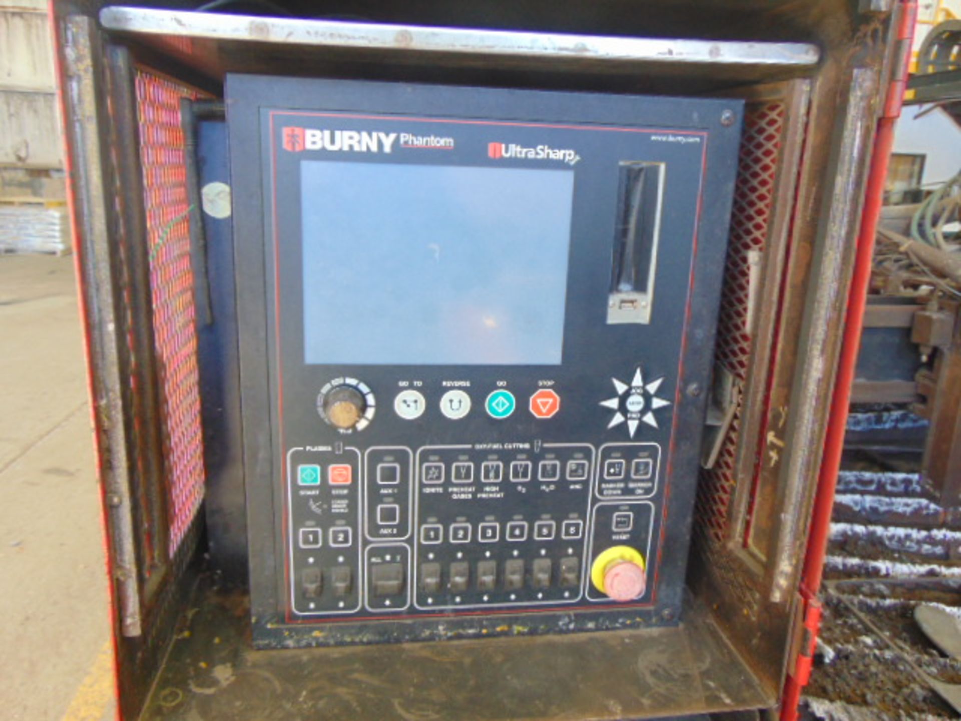 CNC PLASMA SHAPE CUTTING MACHINE, LINDE CM 350 II RETROFITTED BURNY ...