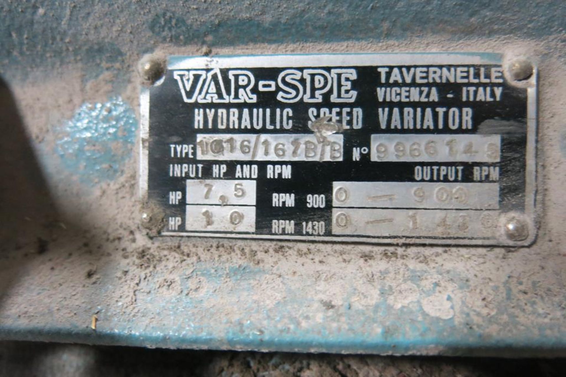 VARIABLE SPEED, HYDRAULIC SPEED, VARIATOR WITH DOUBLE ENDED, 10 HP ...