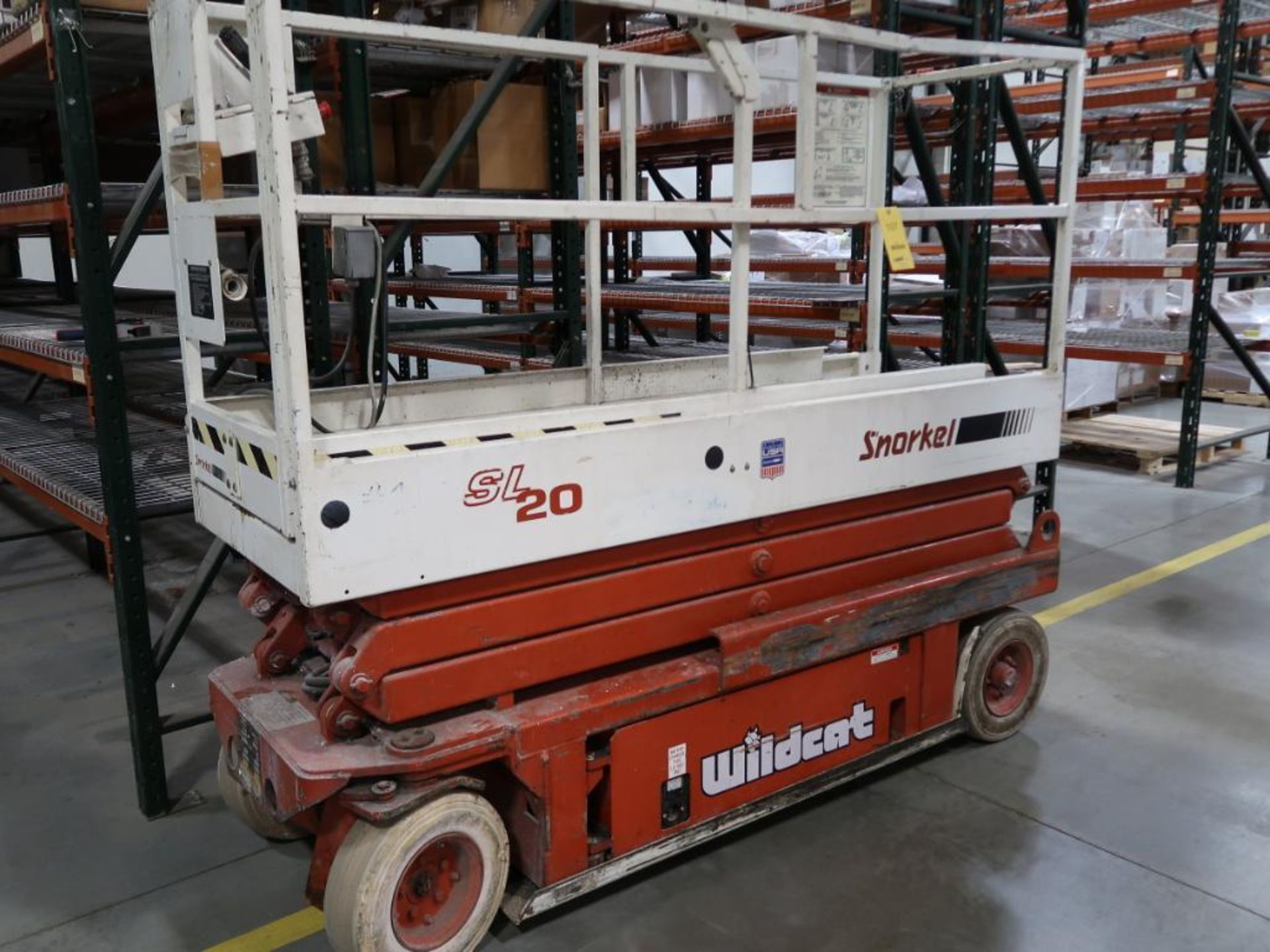 Snorkel SL-20 Electric Scissors Lift, 24 in x 90 in Extended Type Deck ...