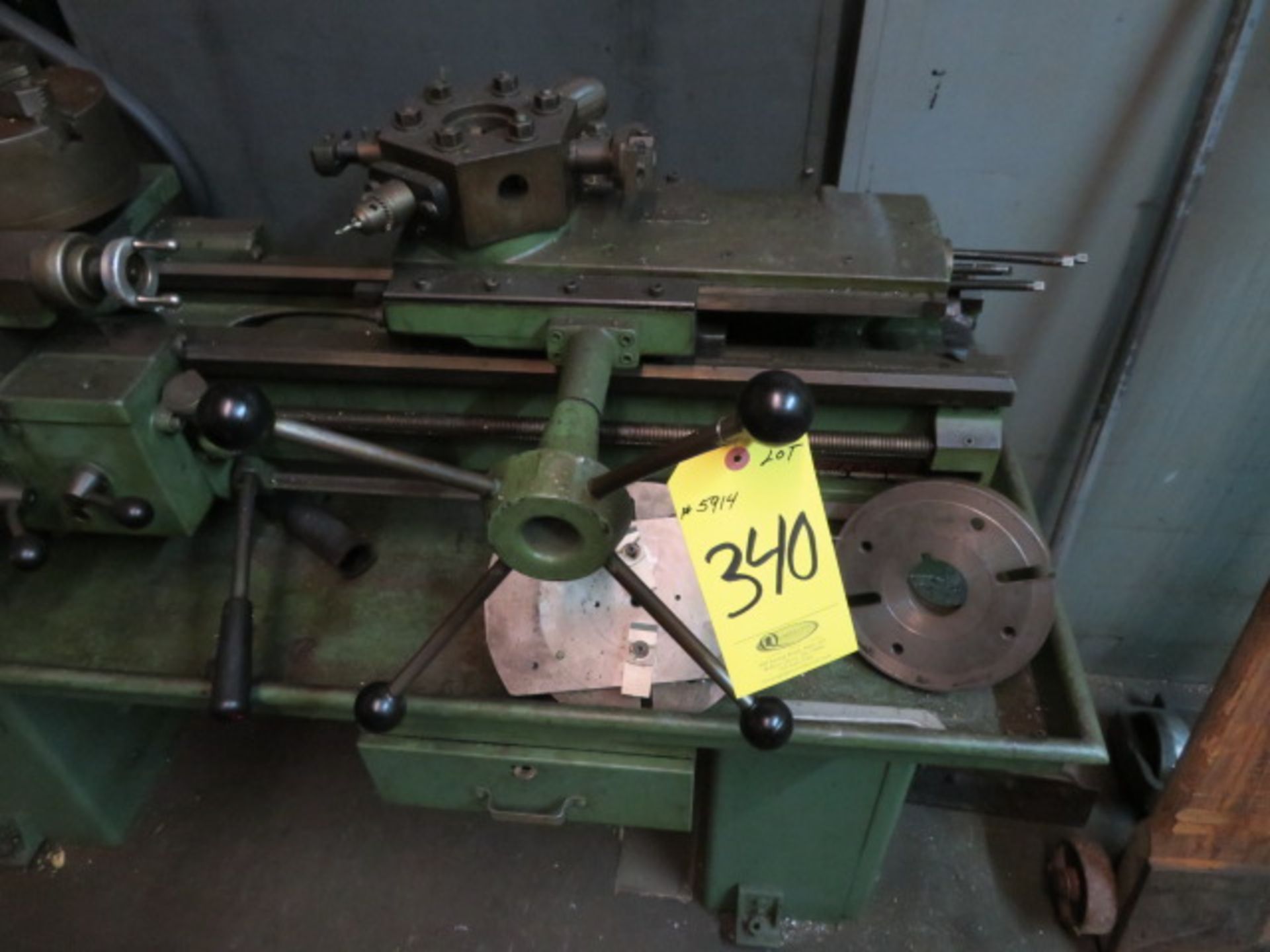 CLAUSING 5914 ENGLINE LATHE 12" X 30" CC W/8" 3-JAW CHUCK, COLLET ...