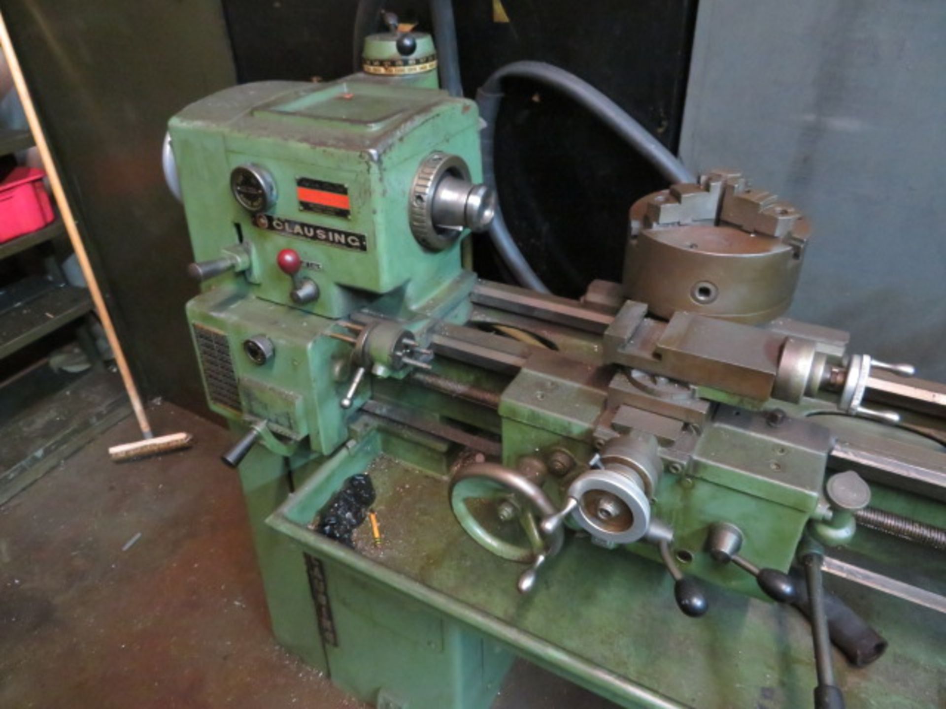 CLAUSING 5914 ENGLINE LATHE 12" X 30" CC W/8" 3-JAW CHUCK, COLLET ...
