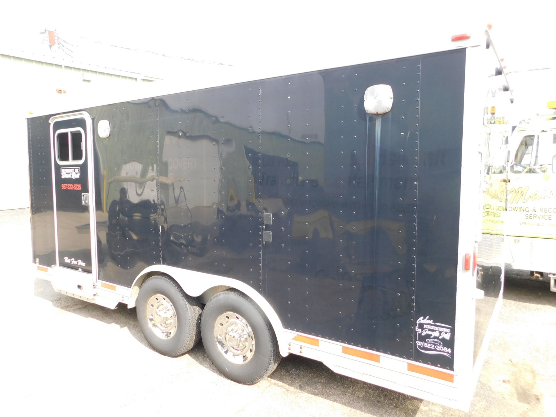 2001 Featherlite 18 Ft. Tandem Axle Enclosed Trailer, VIN 4FG-L0182-7 ...