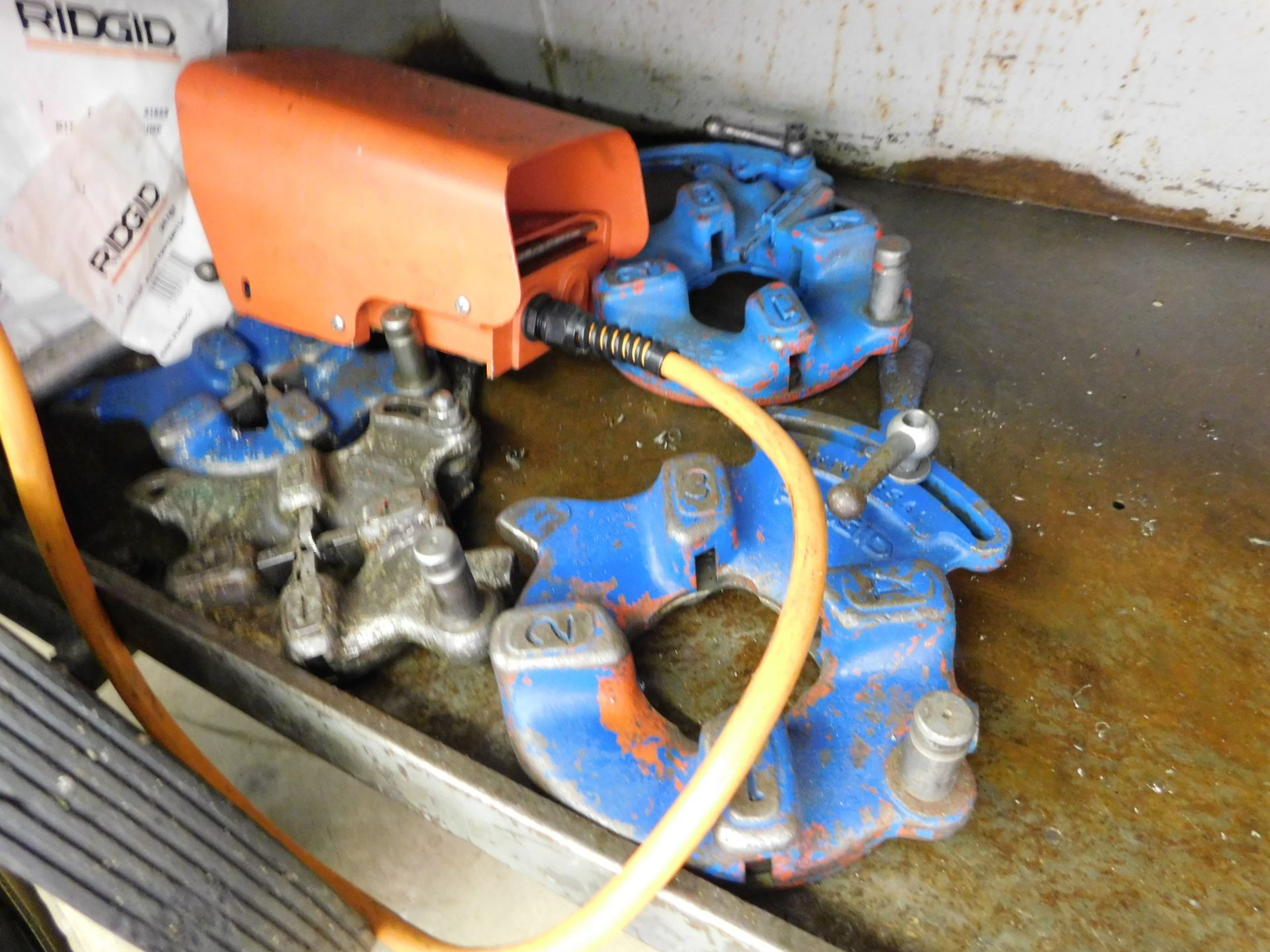 Ridgid Model 535 Power Threader, SN 361986, with Die Heads, Pipe Cutter ...