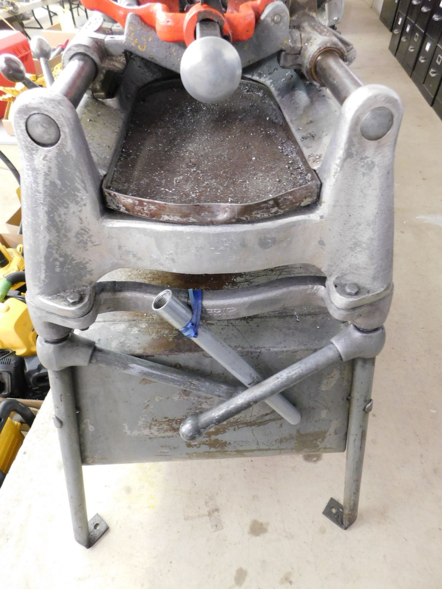 Ridgid Model 535 Power Threader, SN 361986, with Die Heads, Pipe Cutter ...