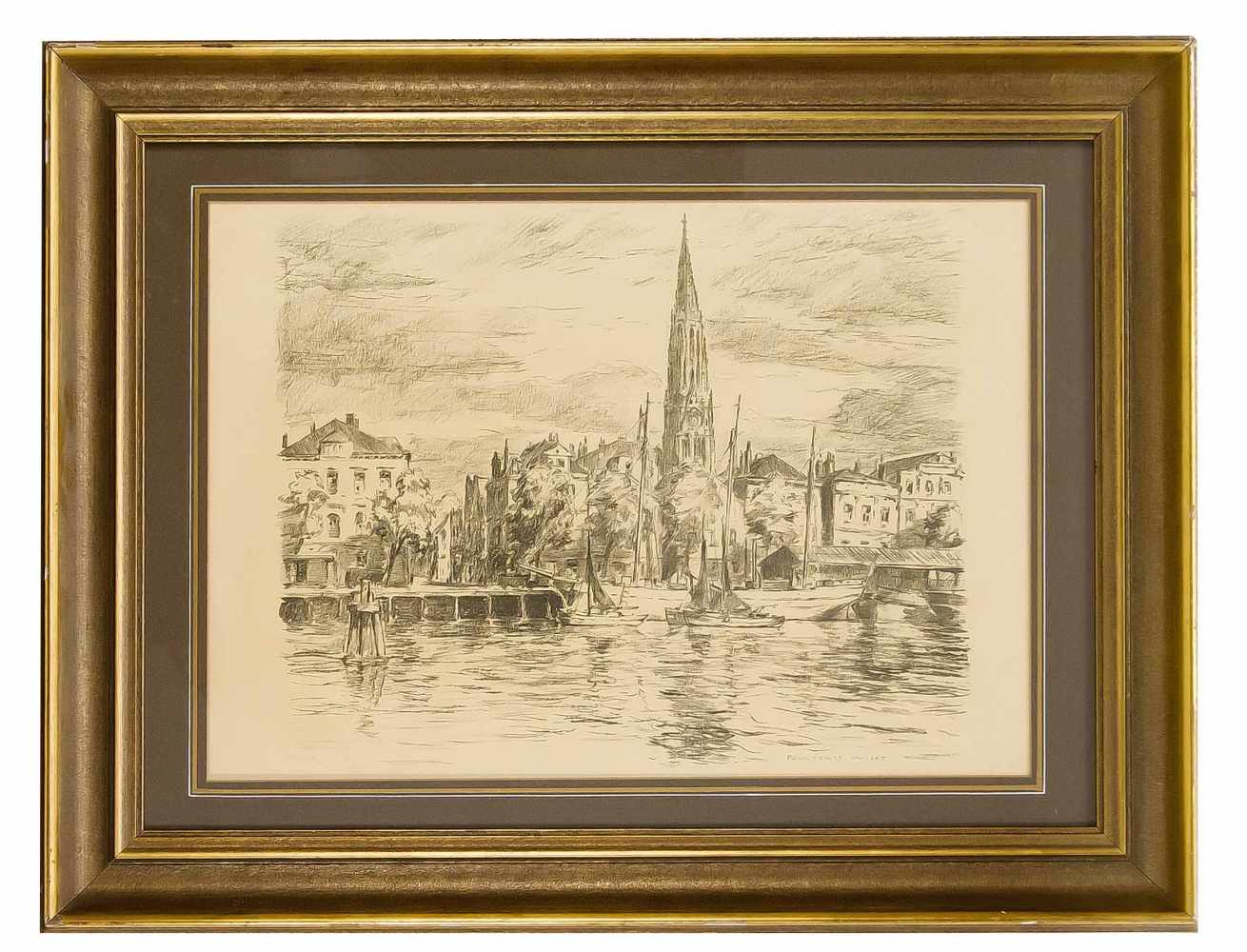 Wilke, Paul Ernst. 1894 Bremerhaven - 1971 Lilienthal. Ansicht des ...