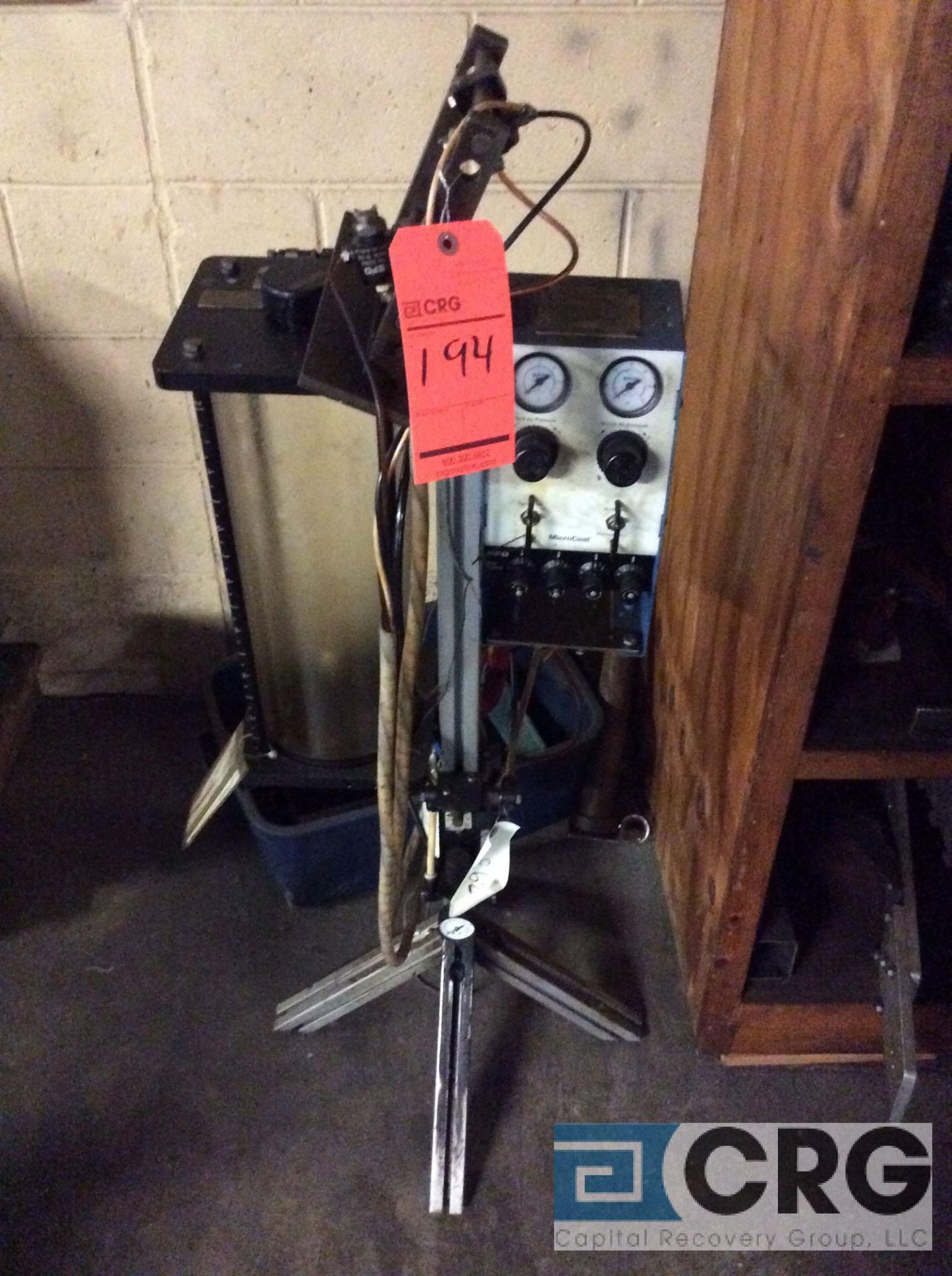 Lot of two assorted EFD Micro Coat Systems, one hooked to lot 166, and ...