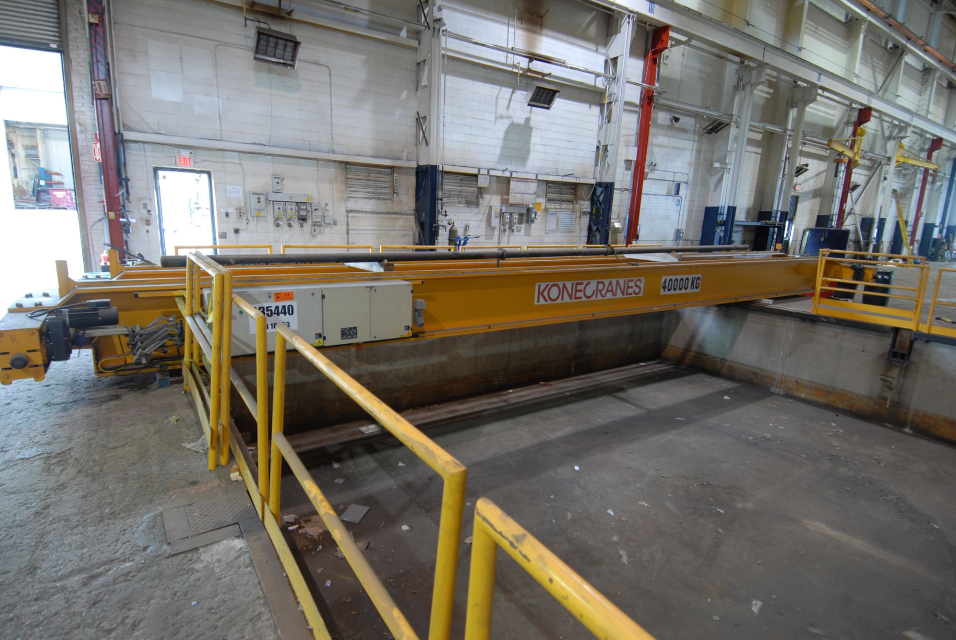 KONE CRANES 40 TON CAPACITY SINGLE GIRDER CRANE WITH APPROX 50' SPAN, S ...