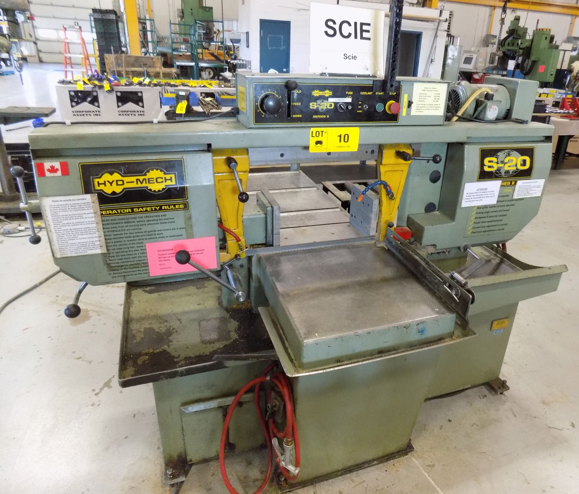 HYD MECH S20 SERIES II HORIZONTAL BAND SAW WITH 13"X18" MAX CUTTING ...