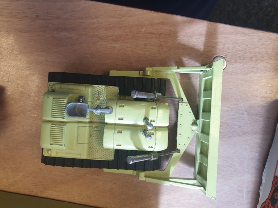 Corgi Toys 1102 "Euclid" TC-12 tractor with dozer blade together with ...