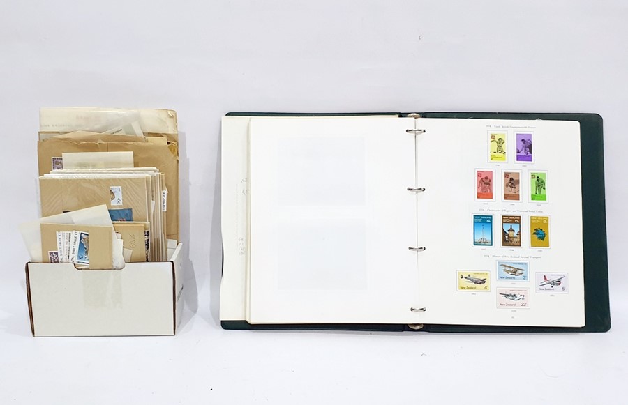 New Zealand stamp album mounted with stamps ranging from one penny 1867 ...