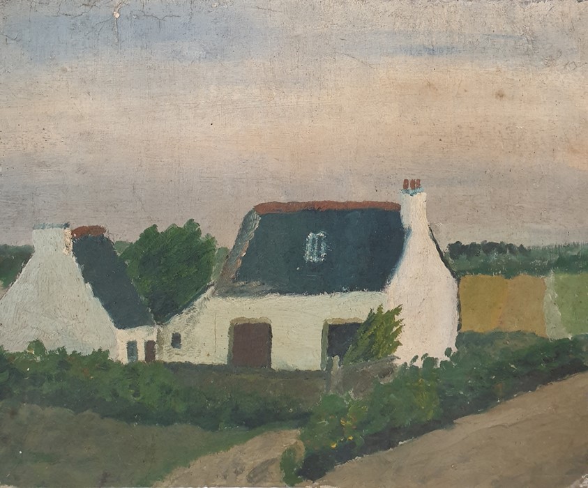 W. G. Scott-Brown 'Bill' (1897-1987)Acrylic on boardBreton ladies in ...