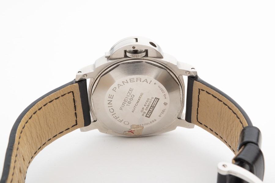 A Panerai Luminor Marina Firenze 1860 stainless steel automatic ...