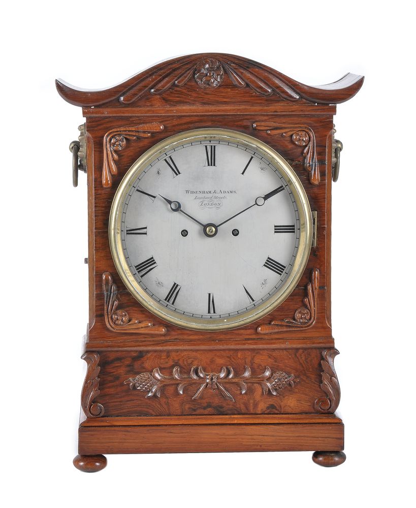 ϒA William IV rosewood bracket clock, Wideham & Adams, London, circa ...