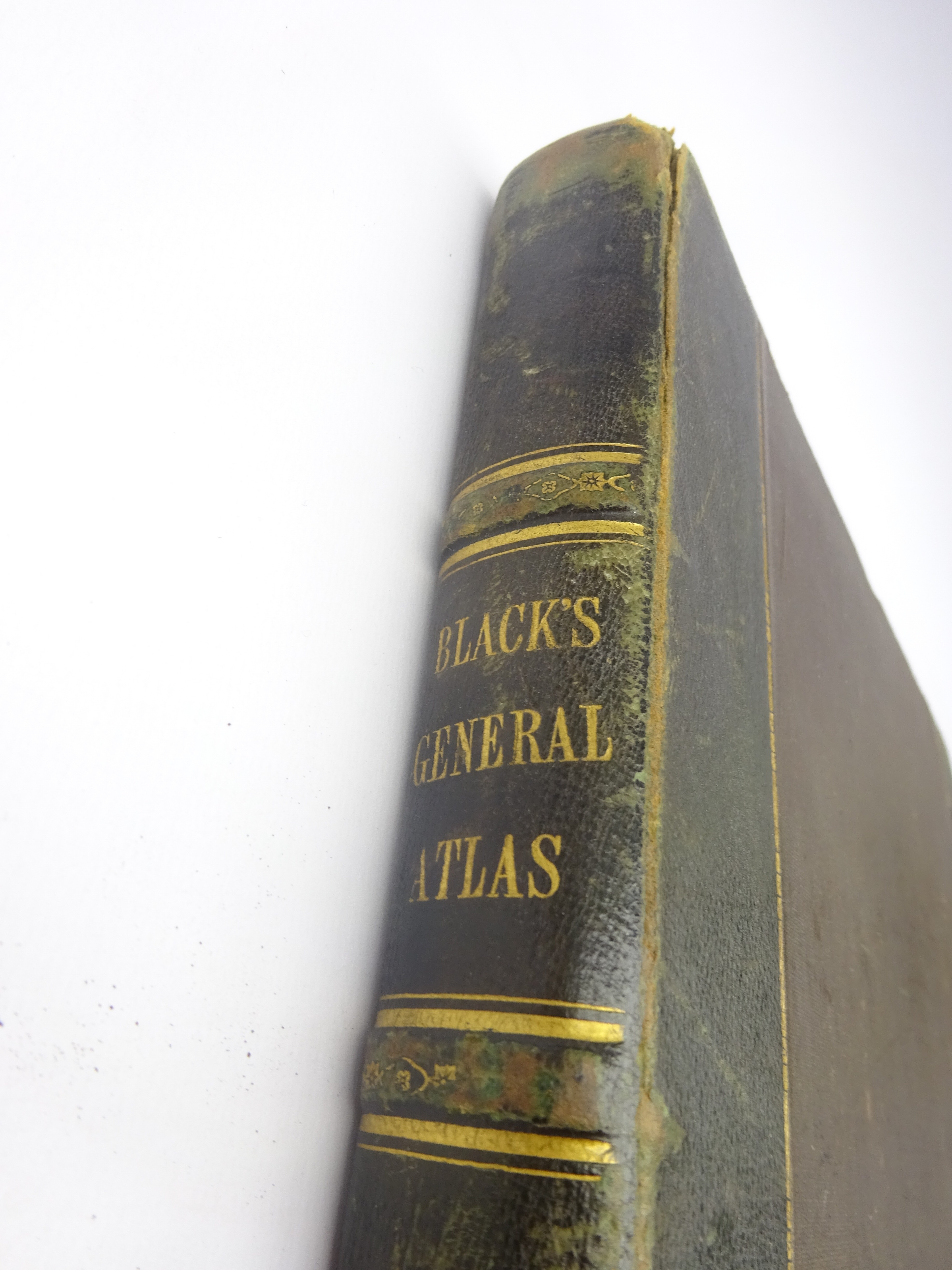 Black's General Atlas, dated 1846, leather bound, 'Comprehending sixty ...