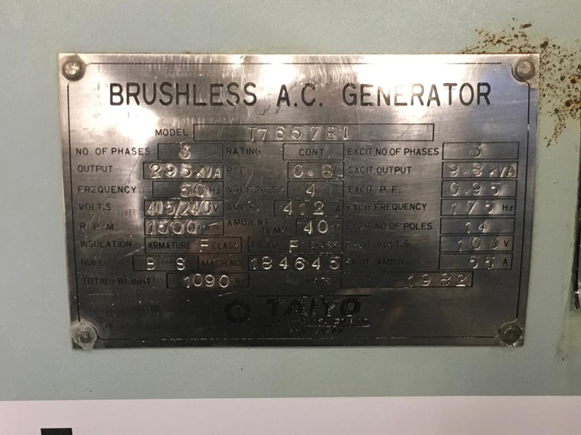 Mitsubishi 296Kva Diesel Generator: Mitsubishi S6A-PTA 6cyl Turbo ...