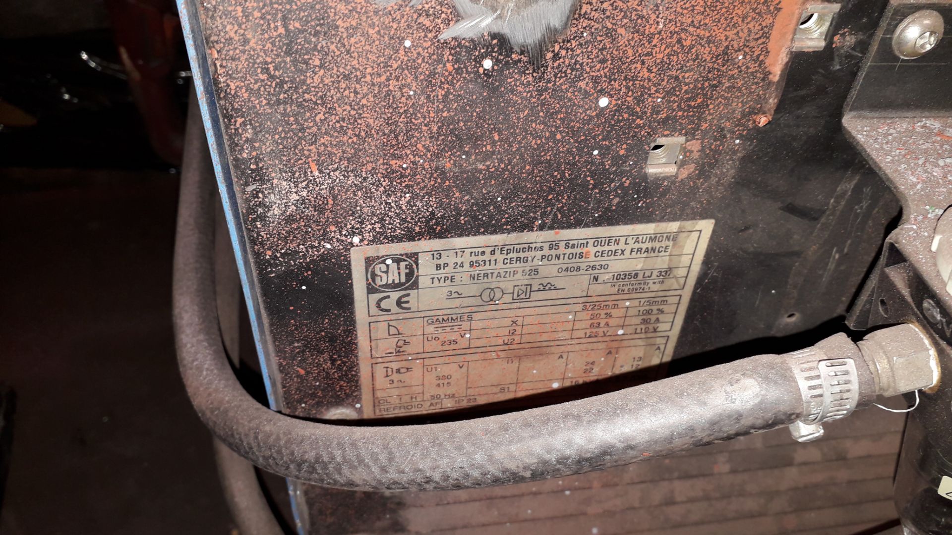 SAF Nertazip 525 Plasma Cutter Serial Number 10356 LJ 337