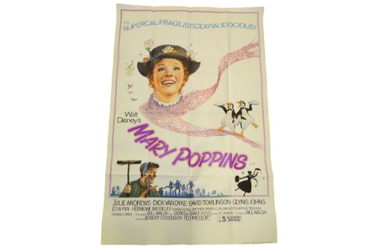 WALT DISNEY: MARY POPPINS (1970's Release) - Large Format British ...