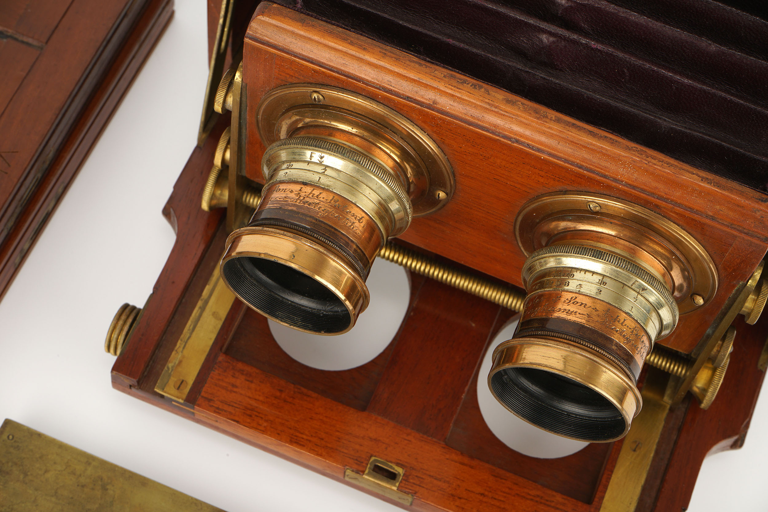A J. Lancaster & Son Stereo Instantograph Mahogany Field Camera, 1891 ...