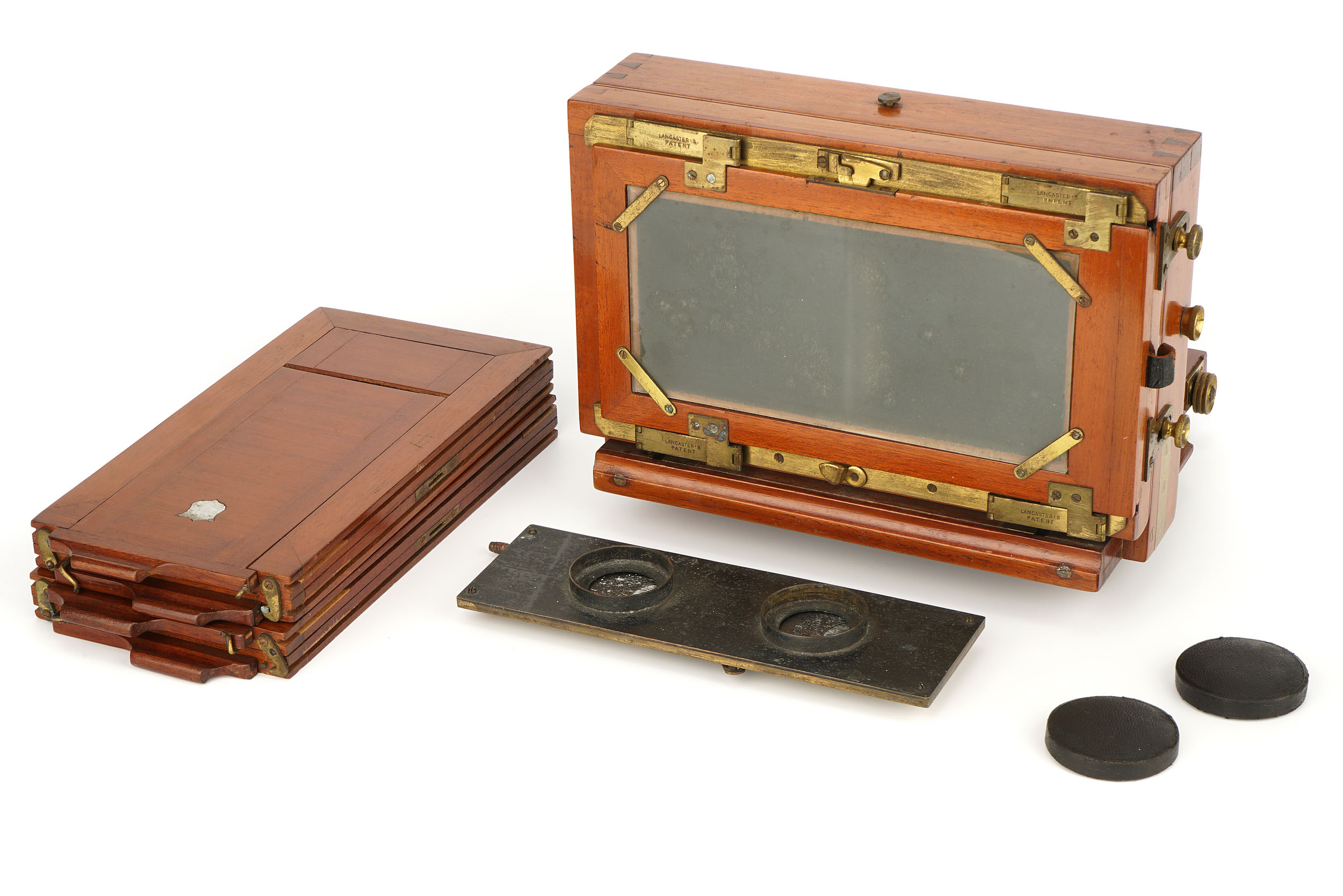 A J. Lancaster & Son Stereo Instantograph Mahogany Field Camera, 1891 ...
