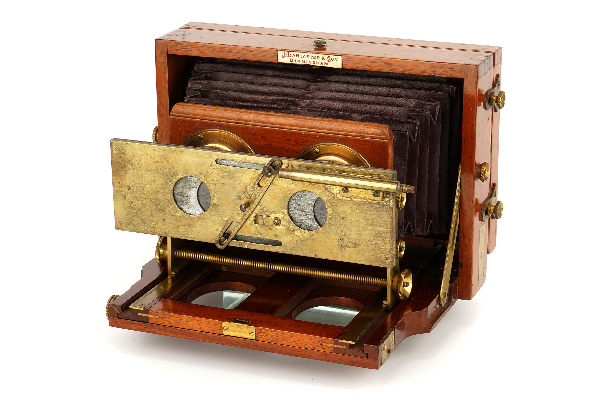 A J. Lancaster & Son Stereo Instantograph Mahogany Field Camera, 1891 ...