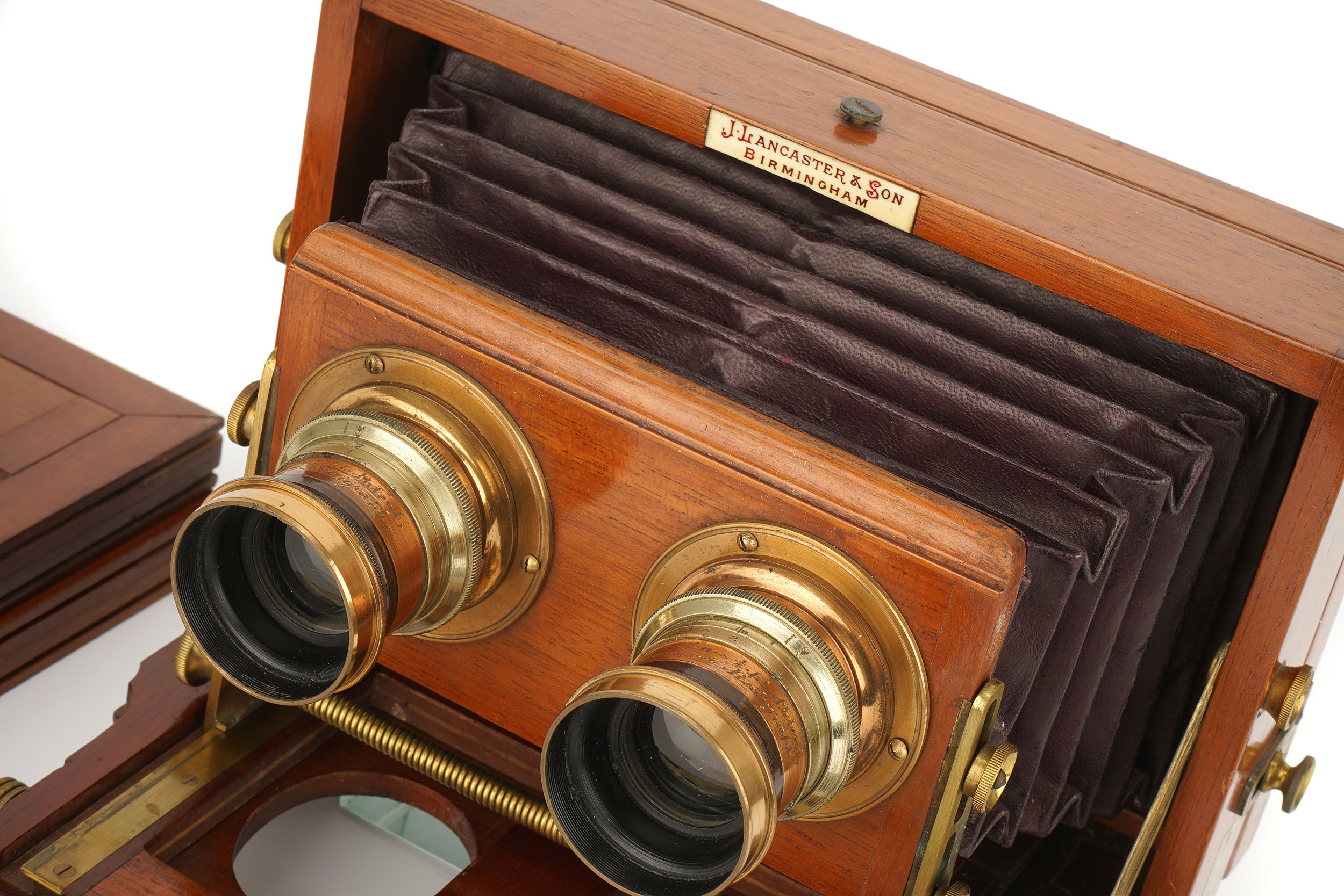 A J. Lancaster & Son Stereo Instantograph Mahogany Field Camera, 1891 ...