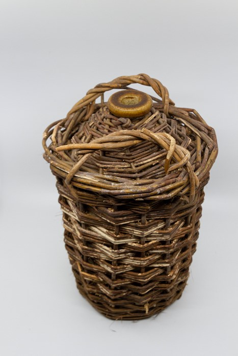 Military interest - WW1 wicker SRD rum jar