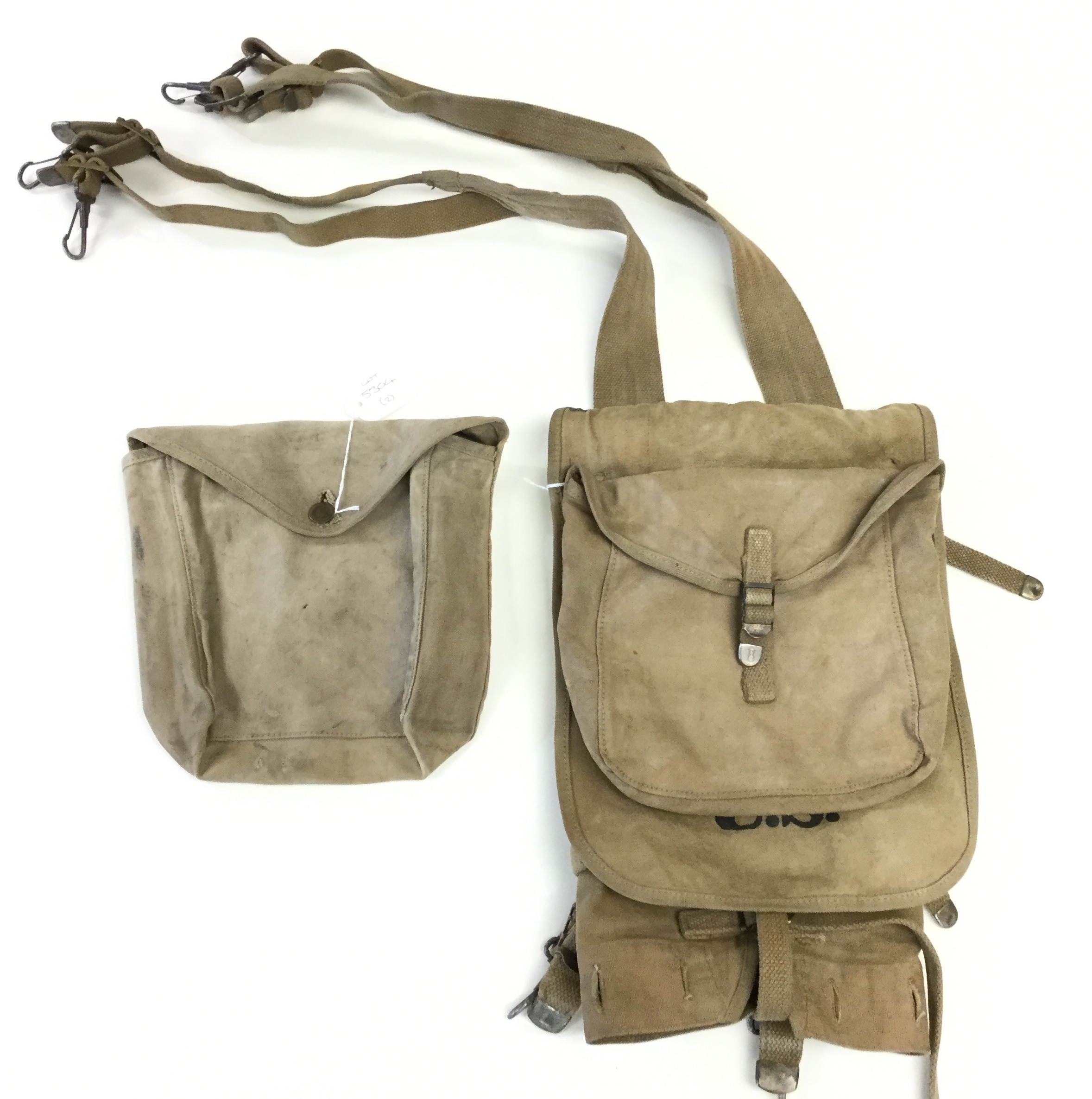 WW2 US Army "Doughboy" Pack M1928. Maker marked and dated "Boyt 42 ...